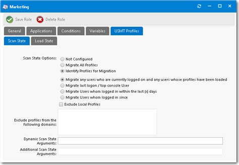 Setting USMT Profiles