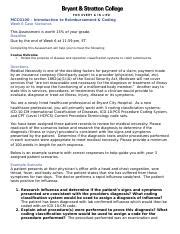 MCCG Case Scenarios Docx MCCG Introduction To Reimbursement Coding Week Case