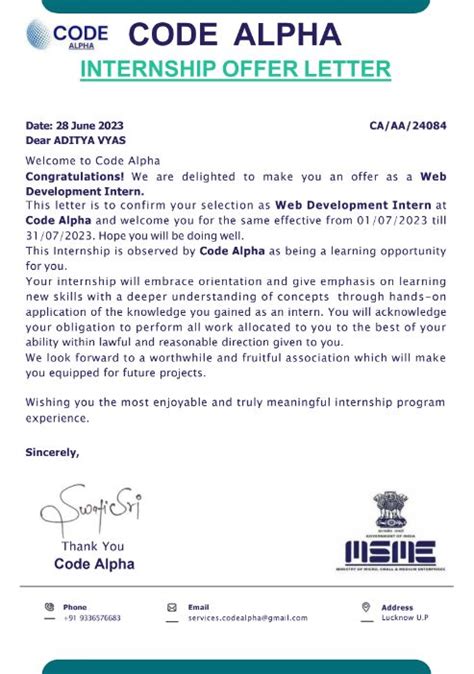 Internship Codealpha Webdevelopment Intern Experience Projects