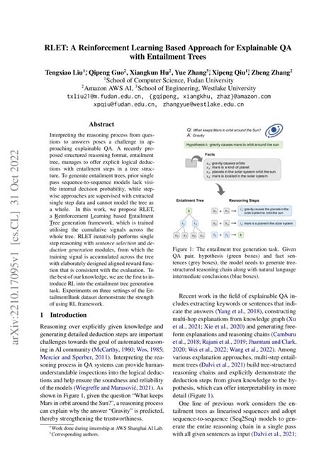 Rlet A Reinforcement Learning Based Approach For Explainable Qa With