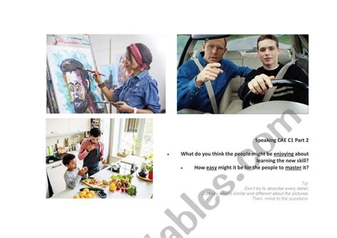 C1 Cae Speaking Part 2 Pictures 1 Esl Worksheet By Masampere