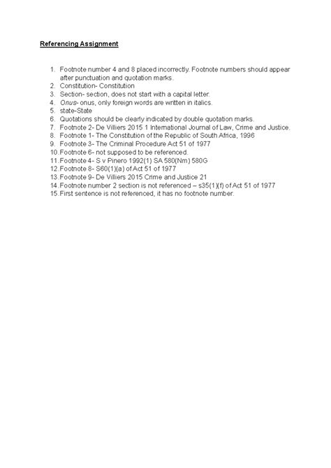 Referencing Assignment Footnote Number 4 And 8 Placed Incorrectly Footnote Numbers Should