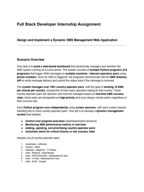 Advance Full Stack Developer Internship Assignment Pdf Databases