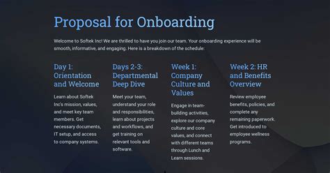 Proposal For Onboarding