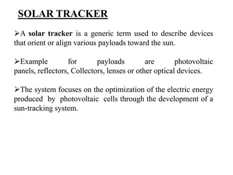 Automatic Solar Tracking System Pptx
