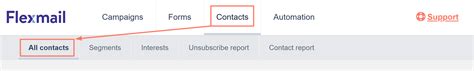 add contacts flexmail manual