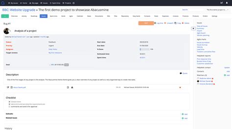 redmine theme features