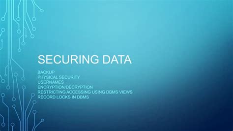 Securing Data Ppt