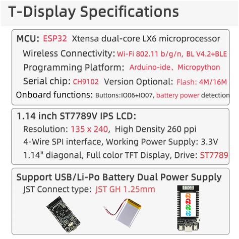 lilygo ttgo t display esp32 low power wifi bluetooth module 1 14 inch