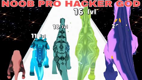 NOOB Vs PRO Vs HACKER Vs GOD In Dino Evolution Runner Game YouTube