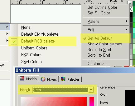 Setting RGB Color Model As Default In Fill Dialogue Box CorelDRAW X4 CorelDRAW Graphics