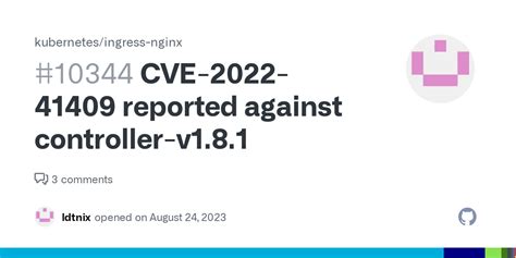 Cve 2022 41409 Reported Against Controller V181 · Issue 10344