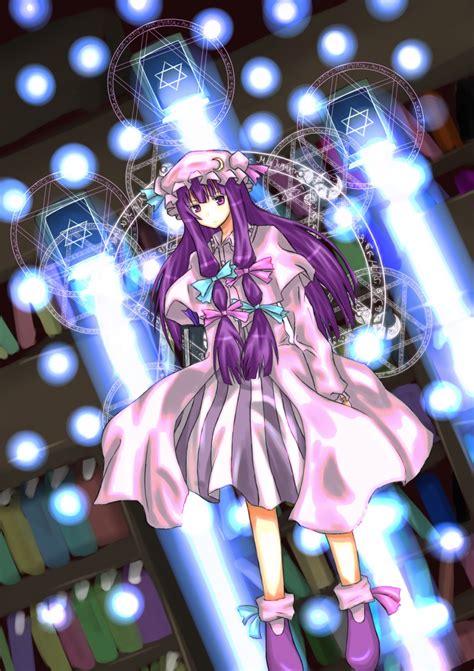 Kocha Patchouli Knowledge Touhou Bad Id Bad Pixiv Id Highres 1girl Book Bookshelf Bow