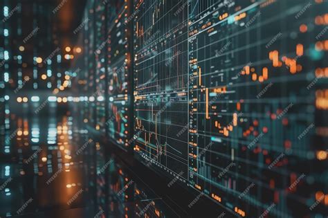 Modern Digital Financial Stock Market Data Visualization Combined With Forex Trading Charts