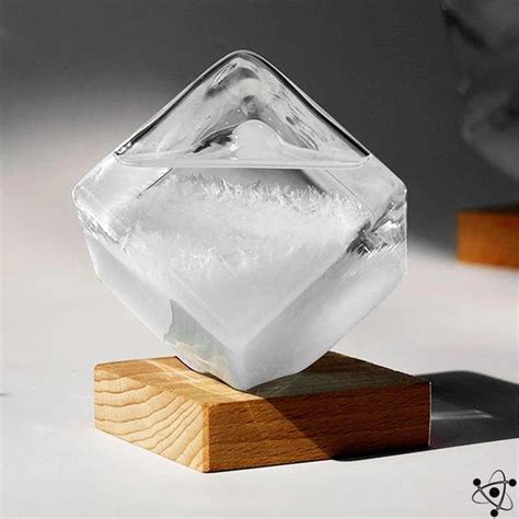 Storm Glass Cube Science Decor