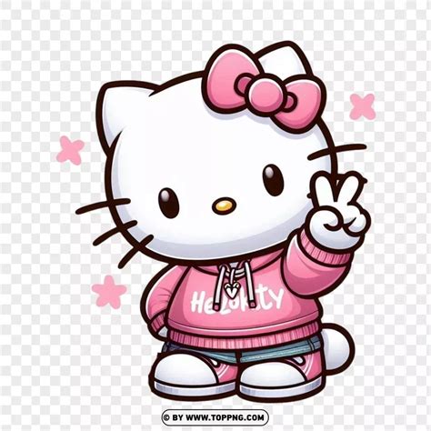 Hello Kitty Peace Sign Toppng En 2024 Superman Animado Hello Kitty