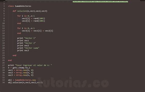 POO Arrays Ruby Suma De Vectores Tutorias Co
