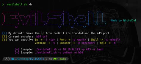 github whitexnd evilshell simple bash reverse shell generator