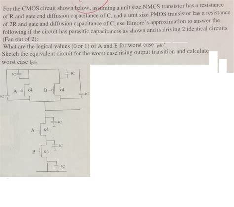 As A Resistance For The Cmos Circuit Shown Below