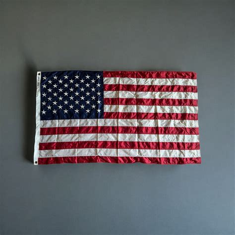 Vintage American Flag 50 Star Flag 34 X 61 Annin Nylon Made In Usa