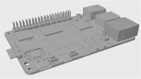 D Raspberry Pi Model Turbosquid