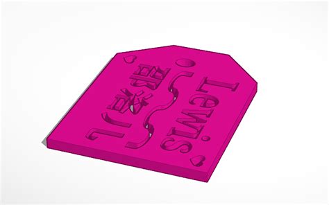 3d Design Mayas Names Tag Tinkercad