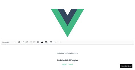 Vue Template Codesandbox