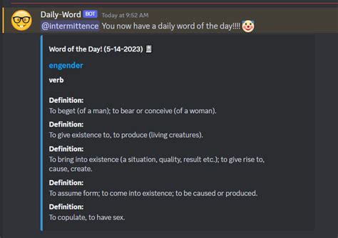 Daily Word And Dictionary Discord Bot Devpost