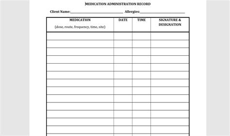 Medication Documentation Templates Etsy