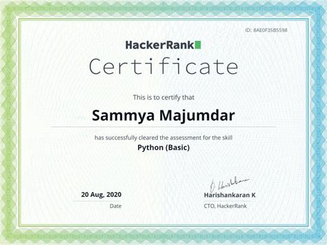 Sammya Majumdar On Linkedin Hackerrank Python3 Codingchallenge