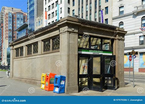 36 Street Subway Station Entrance Next To A Building In Long Island