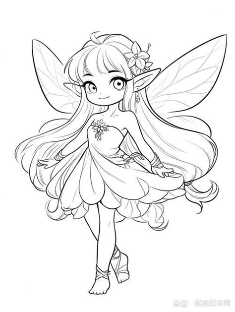 女精灵简笔画（精选18张） 简笔画图片大全