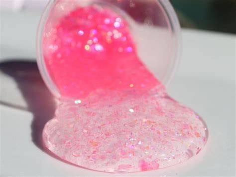 Shredded Confetti Clear Slime Hot Pink Or Gold Crystal Clear Slime
