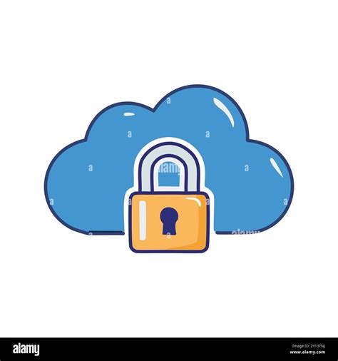 cloud security lock secure data storage with cloud encryption and a