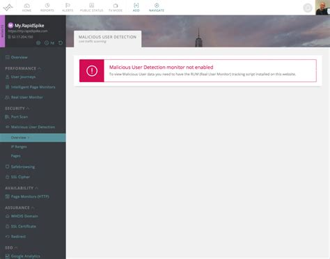 Malicious User Detection Rapidspike