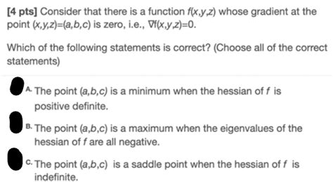 Solved Pts Consider That There Is A Function F X Y Z Chegg