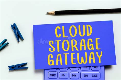 Sign Displaying Cloud Storage Gateway Business Concept Server Which