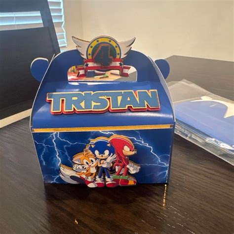 Sonic Gable Boxes Sonic The Hedgehog Sonic Party Boxes Sonic Party