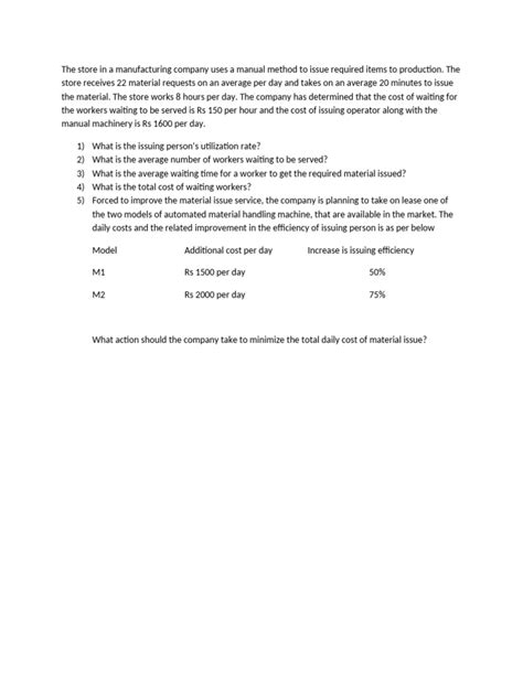 queuing theory problem 1 mit wpu om 18 20 pdf