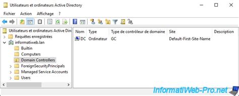 Présentation De La Console Utilisateurs Et Ordinateurs Active