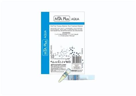 Mta Aqua Mono Dose Vital Pulp Therapy And Root Treatment Material At