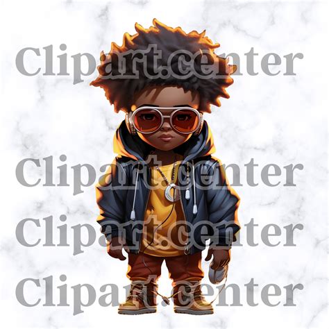 Black Boys Clipart Png African American Boysinstant Digital Download