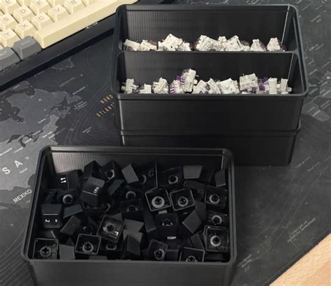 Stackable Box For Keycaps Keyswitches Von Stoneburner Kostenloses Stl Modell Herunterladen