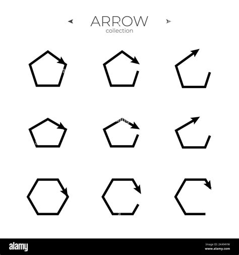 Premium Set Of Arrow Line Line Icons Collection Trendy Line Style For Apps Vector Stock