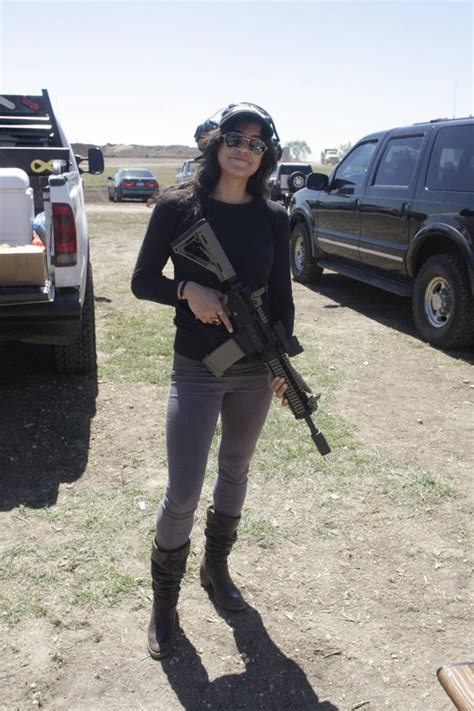 Michelle Rodriguez With Her Gun Rcelebs