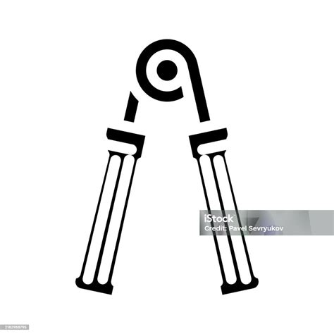 손 확장기 피트니스 도구 글리프 아이콘 벡터 일러스트 레이 션 민첩성에 대한 스톡 벡터 아트 및 기타 이미지 민첩성 상징 강사 Istock