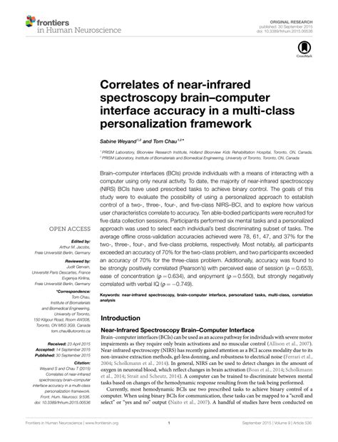 Pdf Correlates Of Near Infrared Spectroscopy Braincomputer Interface