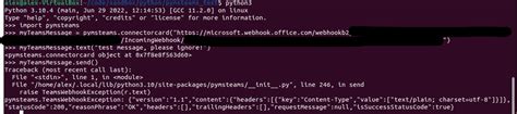 Teamswebhookexception Despite Successful Post · Issue 135 · Rveachkcpymsteams · Github