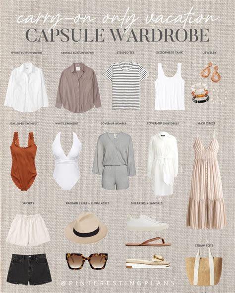 Vacation Capsule Wardrobe 2024 Pinteresting Plans Travel Capsule