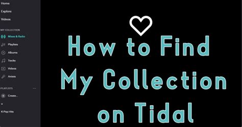 How To Find My Collection On Tidal Quickly AudBite